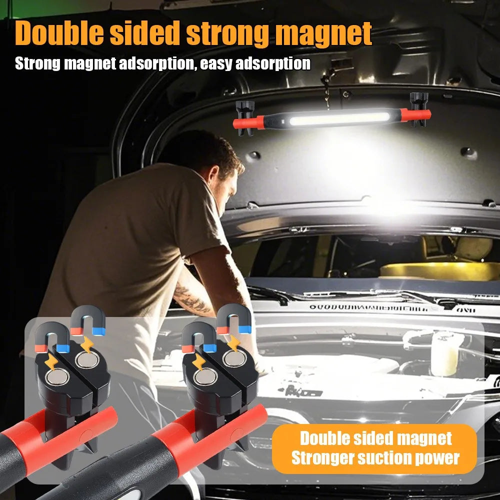 LED Magnetic Work Light Rechargeable Underhood Work Lamp With Hooks ...