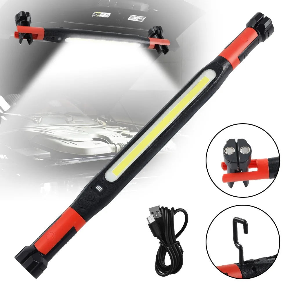 LED Magnetic Work Light Rechargeable Underhood Work Lamp With Hooks ...